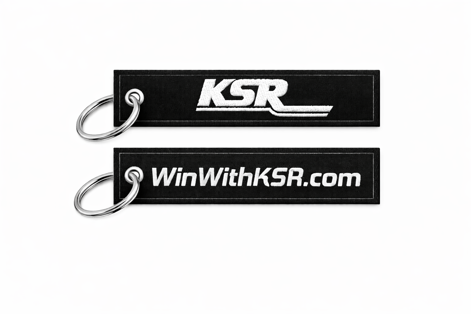 KSR Logo Embroidered Key Tag - Black – Fast Media LLC